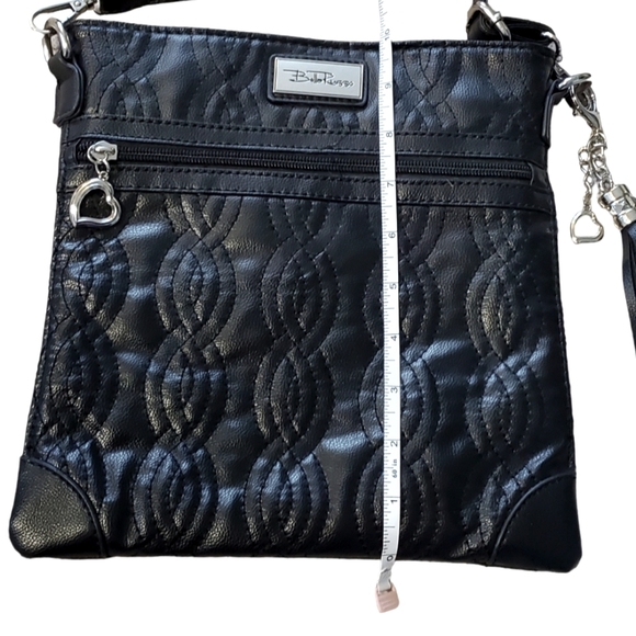 Bella Russo | Bags | Bella Russo Black Crossbody Bag Quilted Look ...